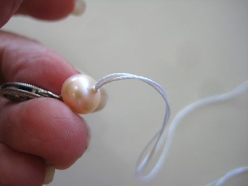Learn how to knot pearls or restring pearls...yes, it's possible!